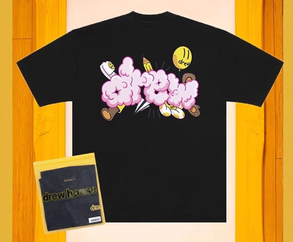 (BRAND NEW Authentic) Drew House Balloon Logo Tee, Men's Fashion, Tops ...