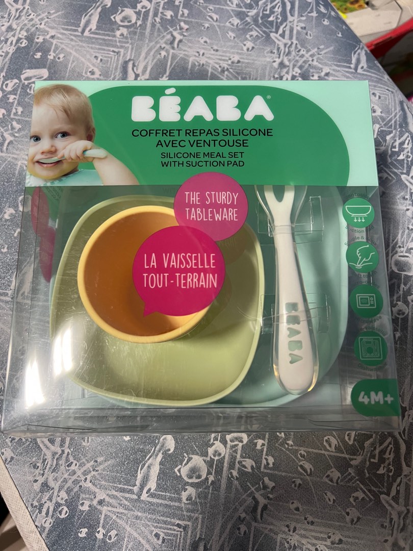Brand new in box Beaba Silicon Meal set 4pc, Babies & Kids, Nursing ...
