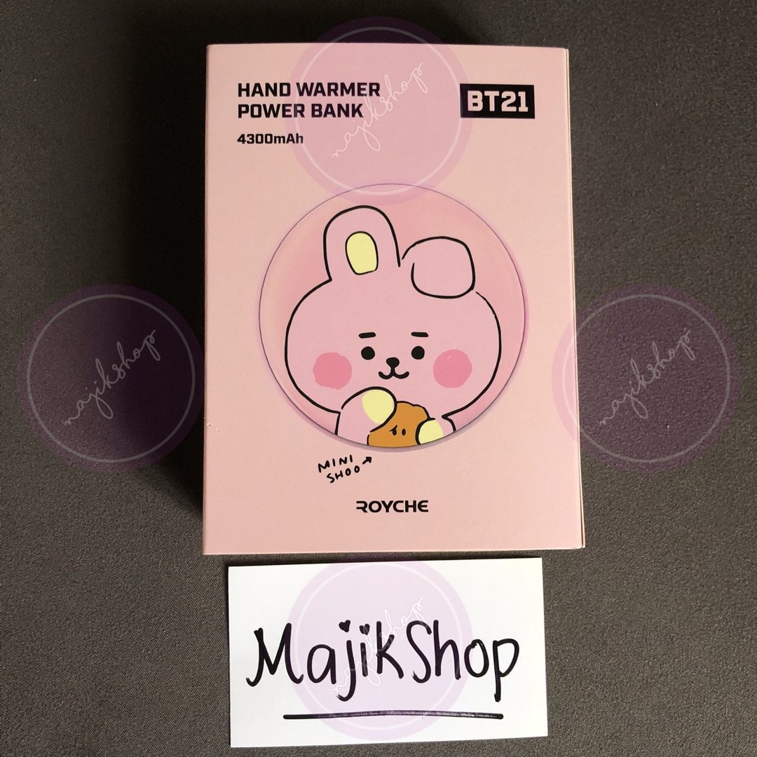 BT21 Little Buddy Cooky Hand warmer powerbank (4300mAh), Hobbies & Toys ...