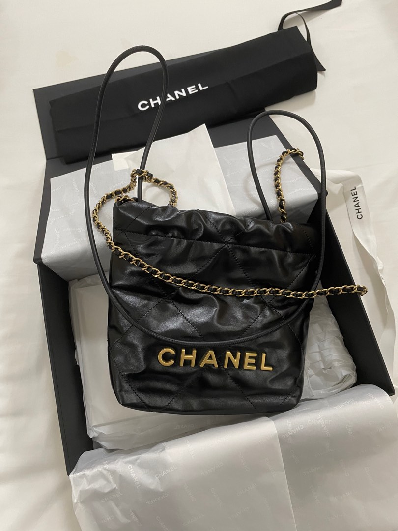 Chanel 22 Mini Black, Luxury, Bags & Wallets on Carousell