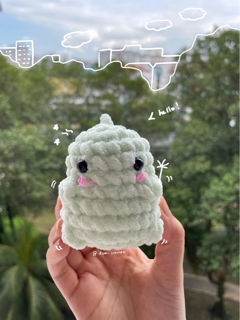 Chonky Dino Crochet Plush 2.0, Hobbies & Toys, Stationery & Craft ...