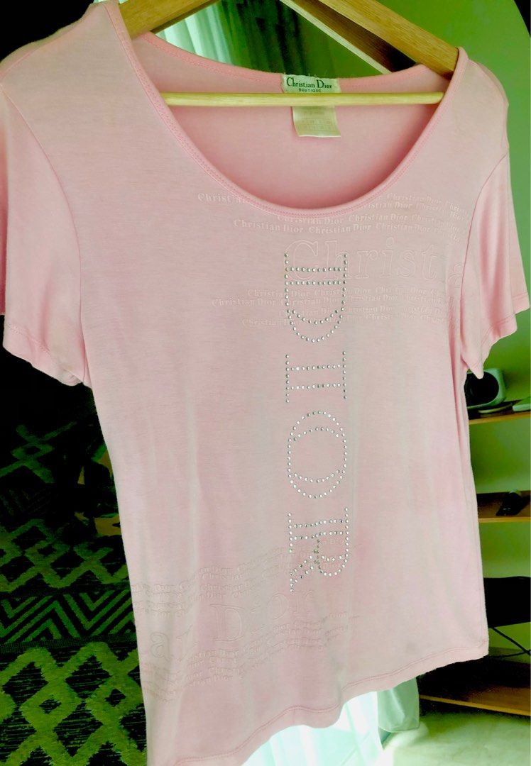 Christian Dior baby pink shirt - Authentic, Women's Fashion, Tops ...