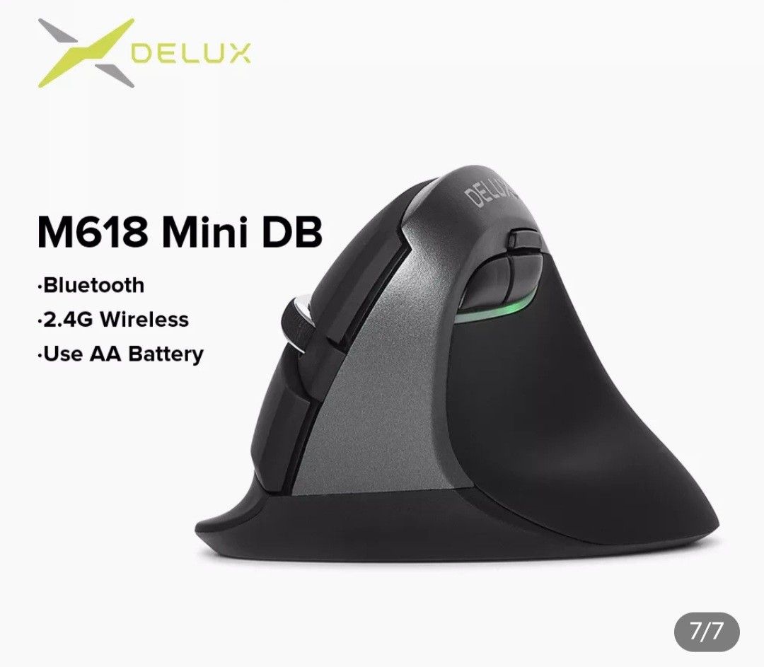 Delux M618 Mini DB Bluetooth Ergonomic Mouse on Carousell