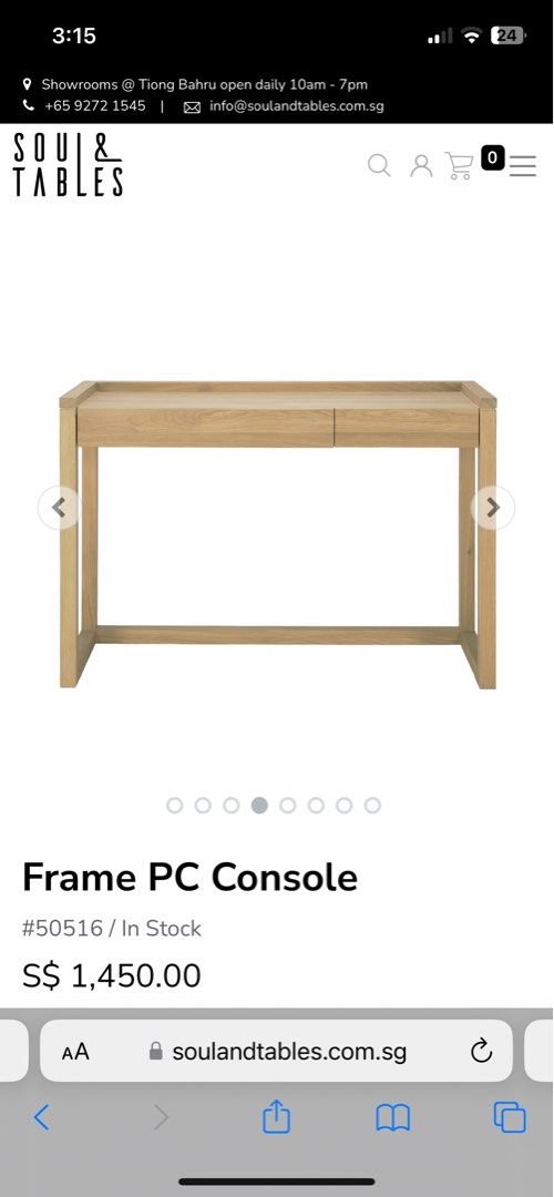 Desk and PC Console table, Furniture & Home Living, Furniture, Tables ...