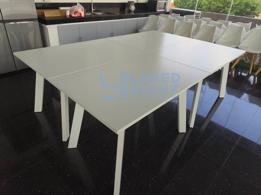 dining table - white color | Home Furniture Office Partition on Carousell