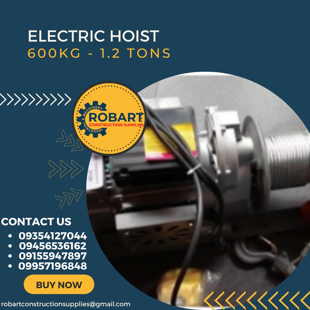 ELECTRIC HOIST 600kg - 1.2 Tons, Commercial & Industrial, Construction Tools & Equipment on ...