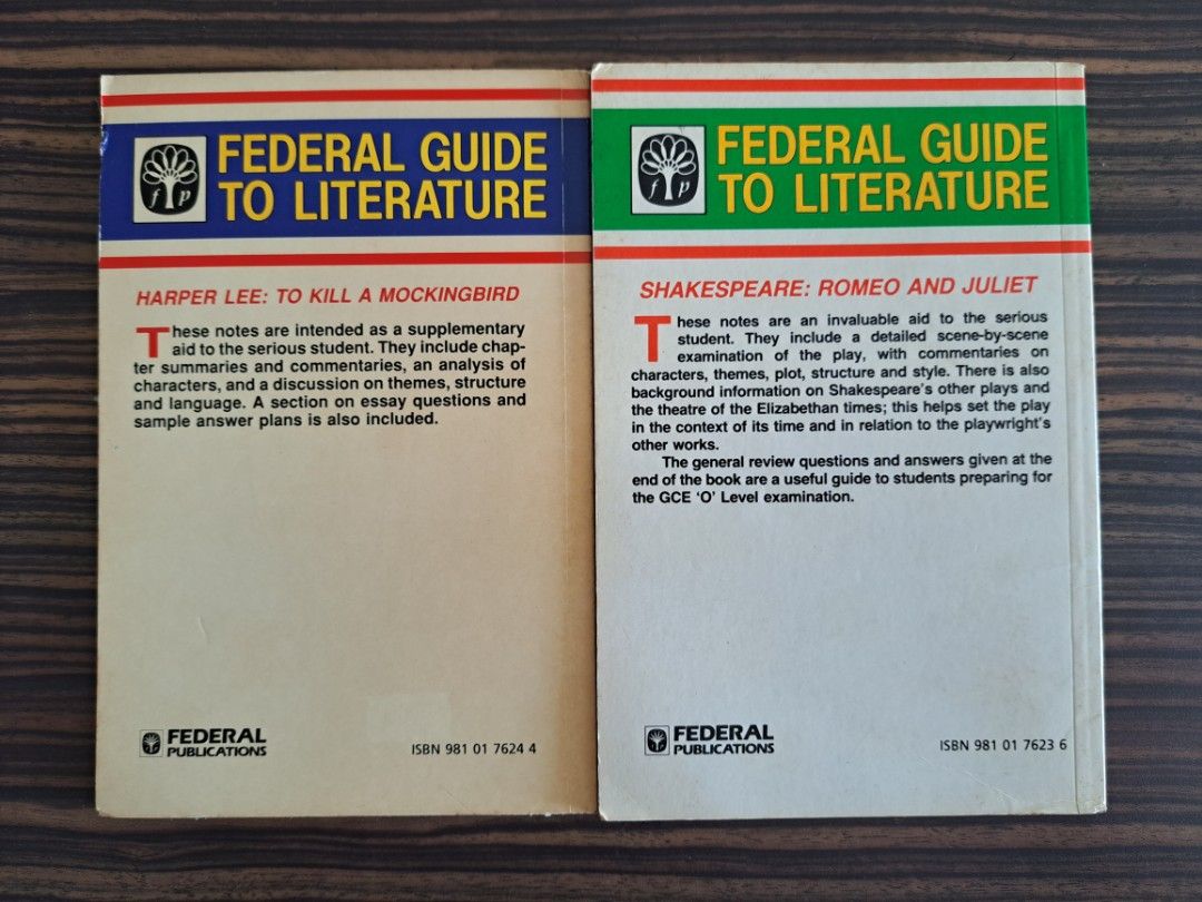 Federal Guide To Literature: To Kill A Mockingbird/ Romeo and Juliet ...
