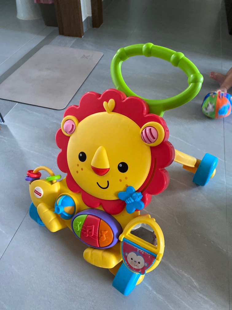 Fisher Price Lion Push Walker, Babies & Kids, Infant Playtime on Carousell