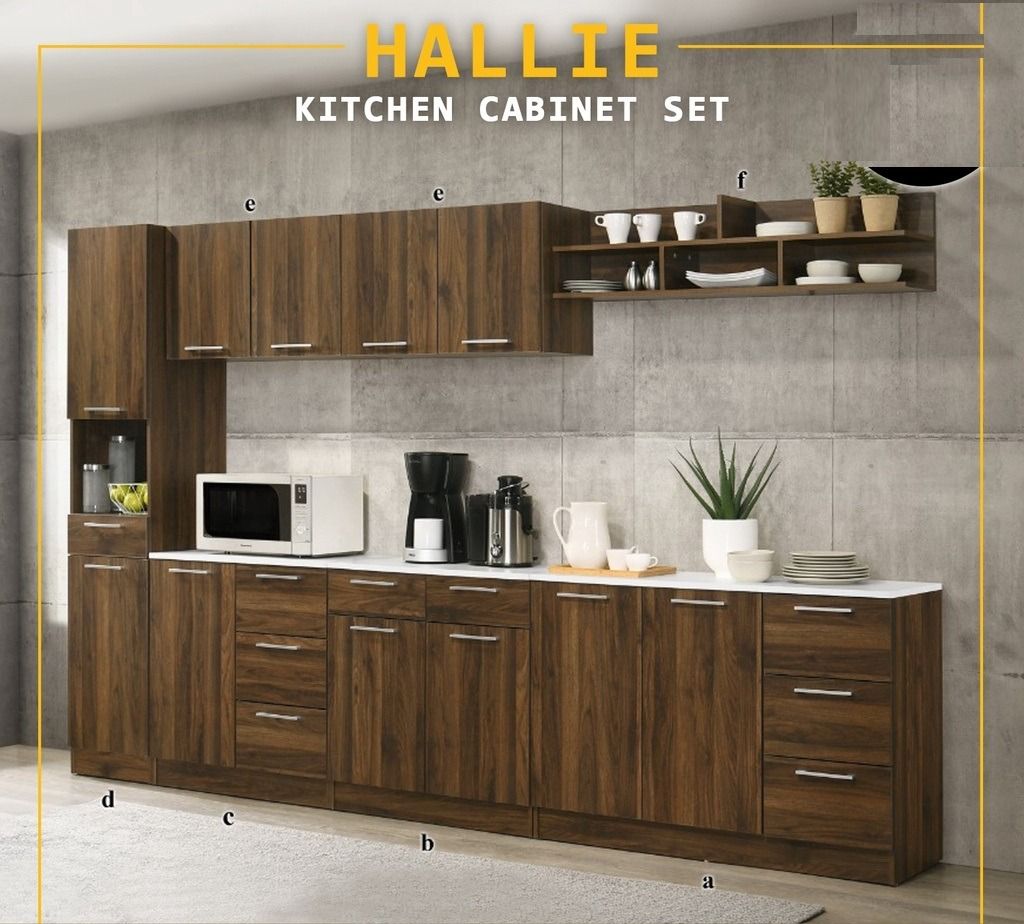 (FREE INSTALLATION) Modular Kitchen Cabinet Melamine Panel Top with ...