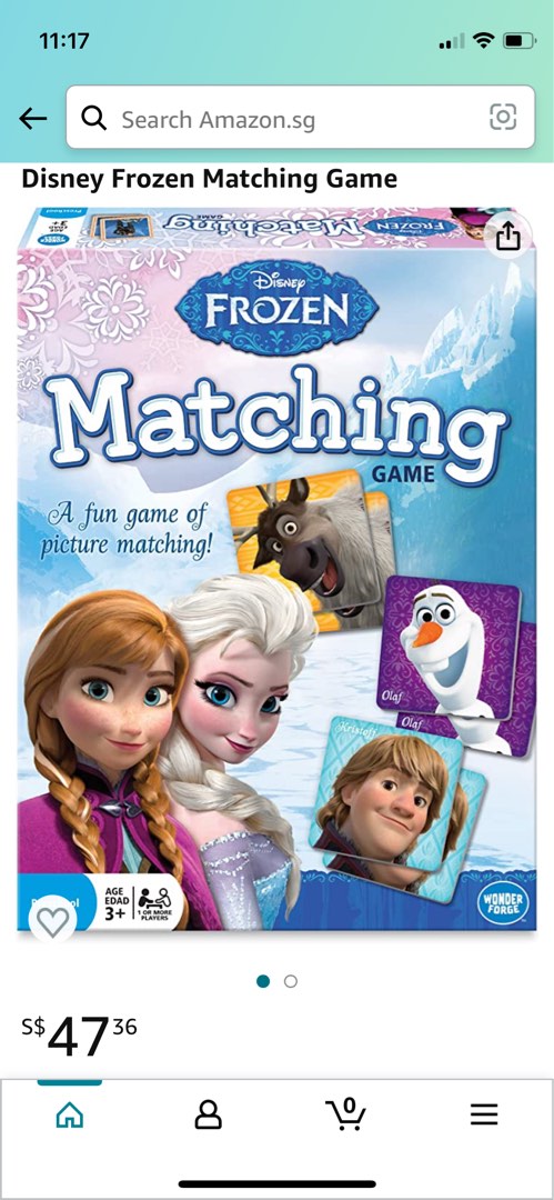 Frozen Matching Game, Babies & Kids, Infant Playtime on Carousell