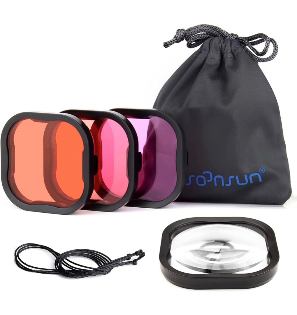 Go Pro Hero 8, Hero 9, Hero 10, Hero 11 4pack dive filter, Photography ...