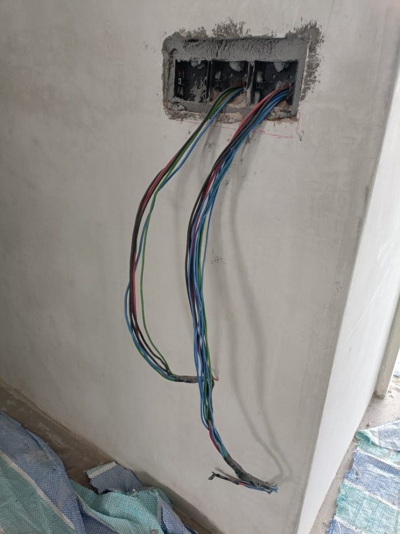 Hacking conceal plaster Ceiling Aircond pipe Wiring work, Services ...