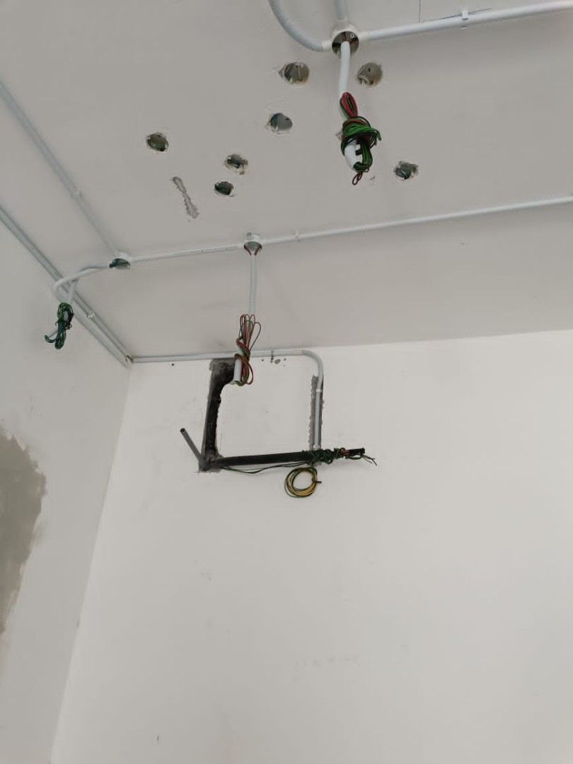 Hacking conceal plaster Ceiling Aircond pipe Wiring work, Services ...