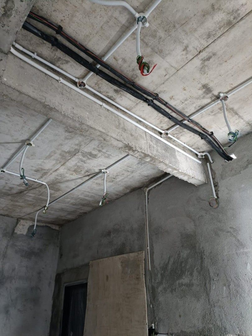 Hacking conceal plaster Ceiling Aircond pipe Wiring work, Services ...