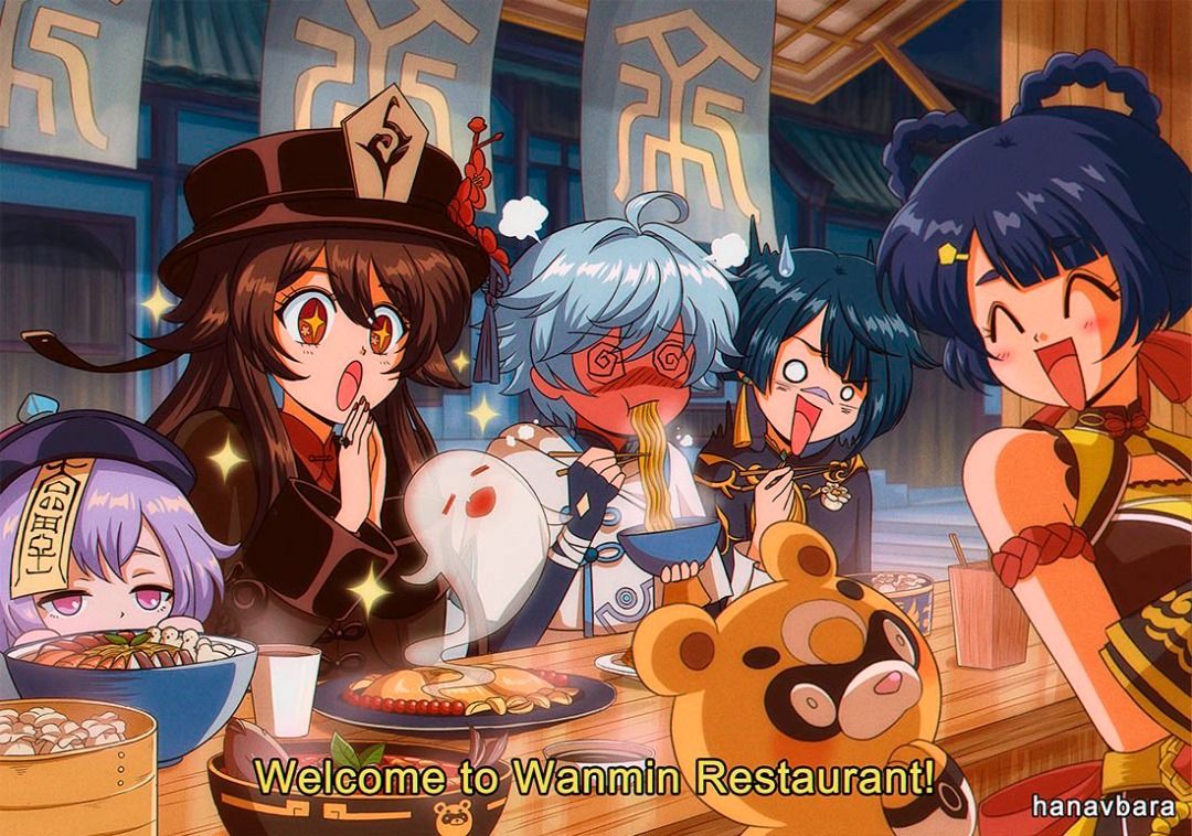 hanavbara Wanmin Restaurant Poster [Genshin Impact], Hobbies & Toys ...