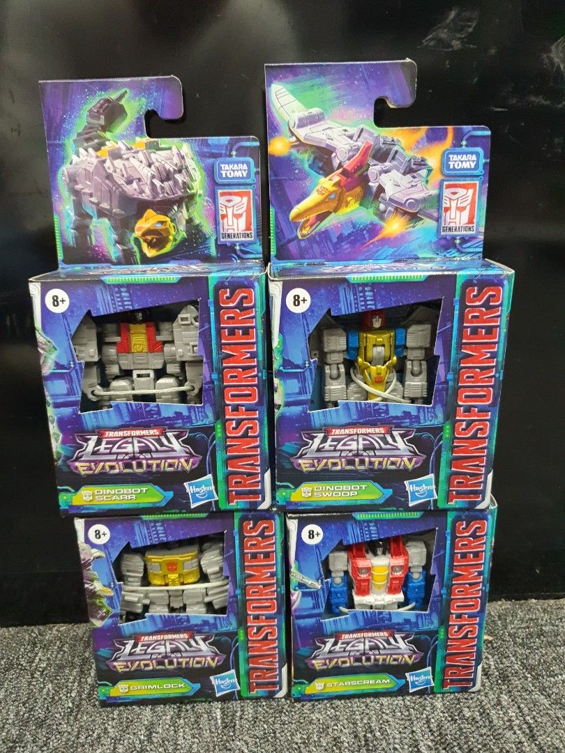 Hasbro transformers core class legacy dinobot scarr swoop grimlock ...