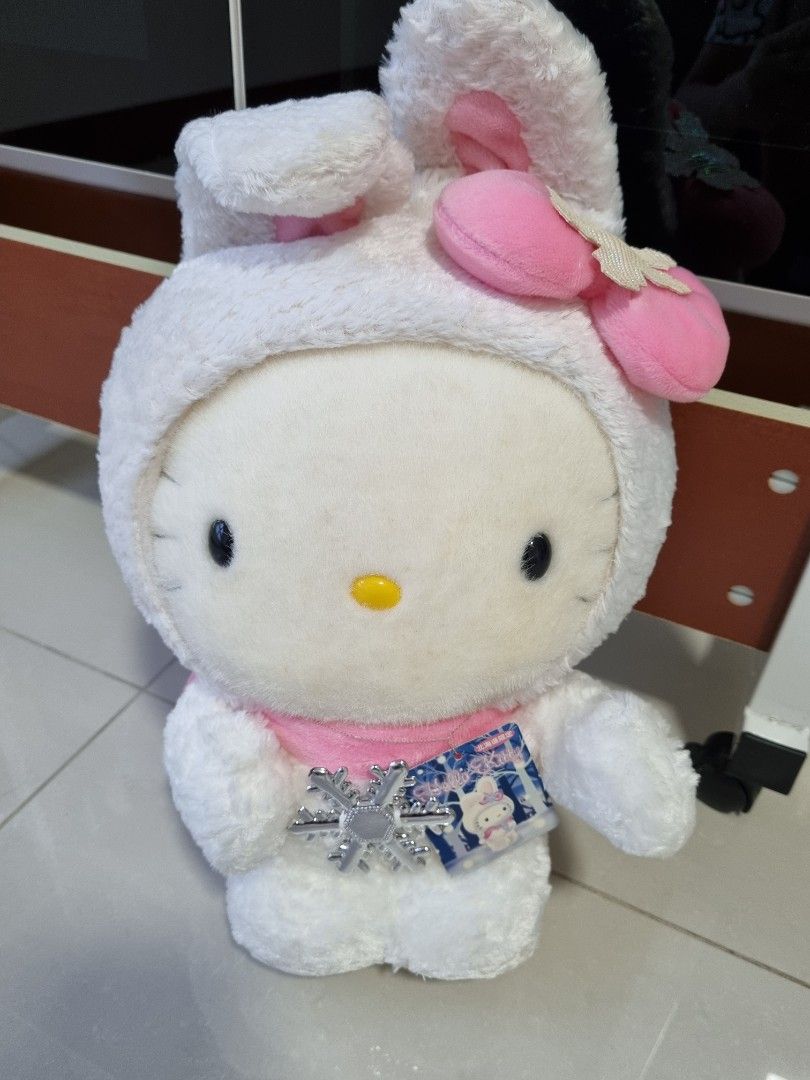 Hello Kitty rabbit plushie, Hobbies & Toys, Toys & Games on Carousell