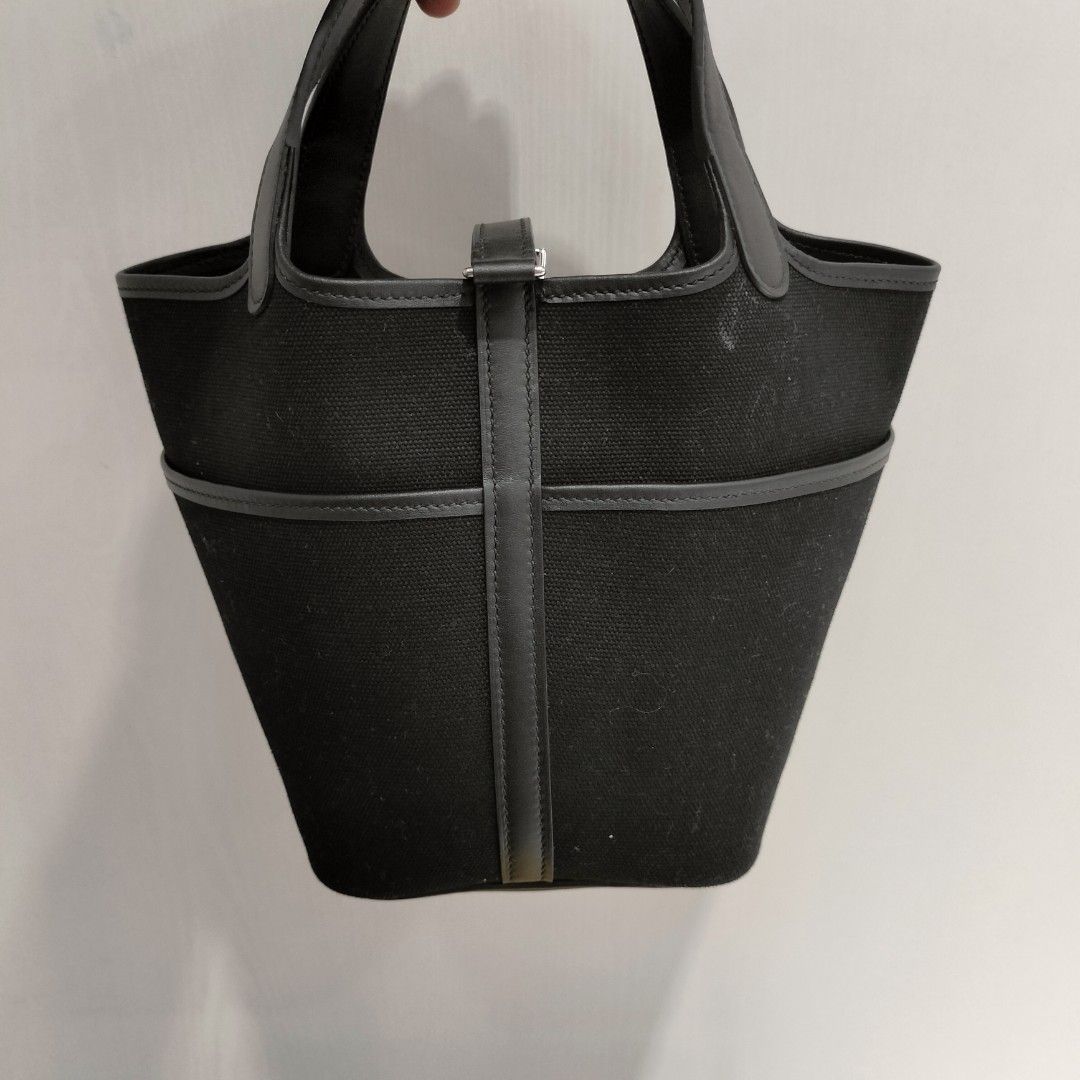 Hermes picotin black, Fesyen Wanita, Tas & Dompet di Carousell