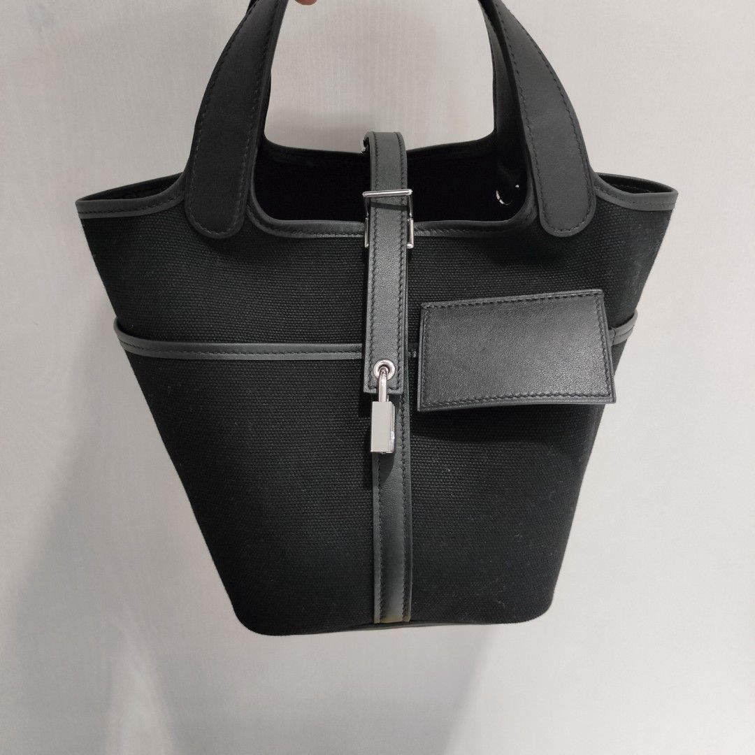 Hermes picotin black, Fesyen Wanita, Tas & Dompet di Carousell