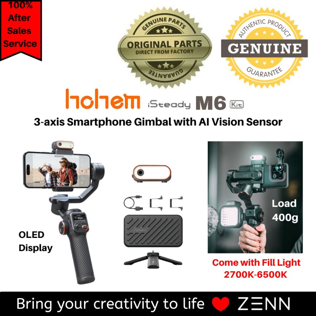 Hohem iSteady M6 / M6 Kit with AI Sensor Smartphone Gimbal Stabilizer Viral Tiktok, Photography ...