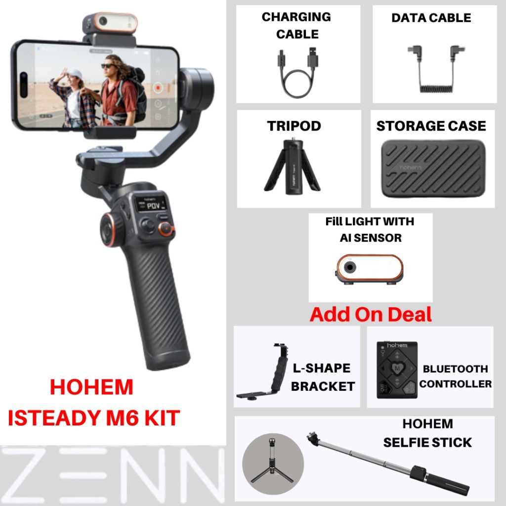 Hohem iSteady M6 / M6 Kit with AI Sensor Smartphone Gimbal Stabilizer ...