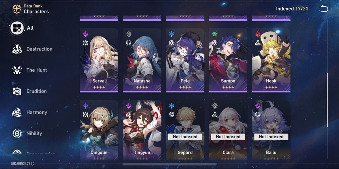 E6 Seele + 10 SSRs TB 65 Honkai Star Rail, Video Gaming, Gaming ...