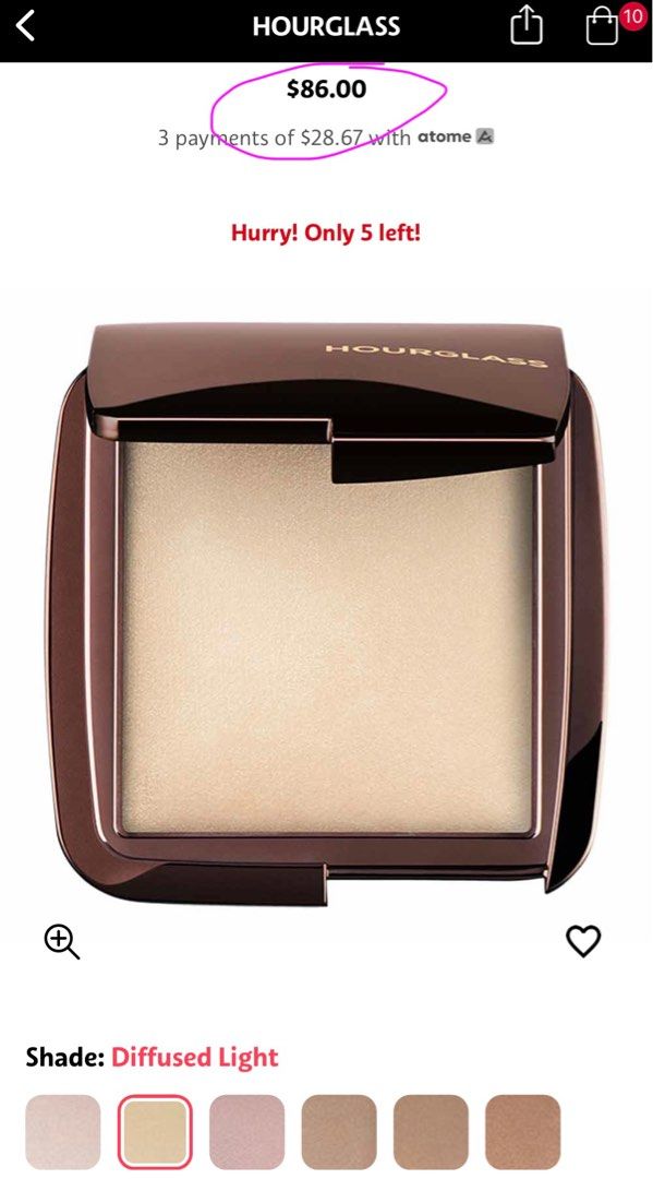 Hourglass Highlighter, Beauty & Personal Care, Face, Makeup on Carousell