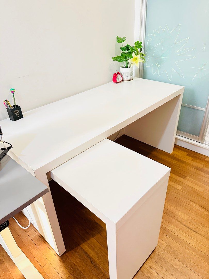 Ikea malm table, Furniture & Home Living, Furniture, Tables & Sets on ...