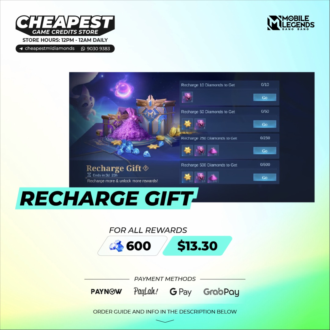 [INSTANT] Cheapest Mobile Legends Recharge Gift Top up | MLBB FAST ...