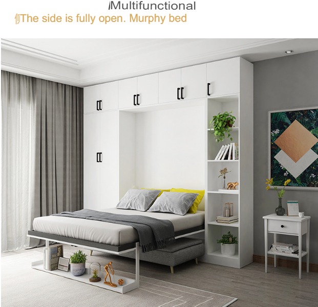 Invisible bed sofa integrated hidden bed wardrobe combination bed multi ...