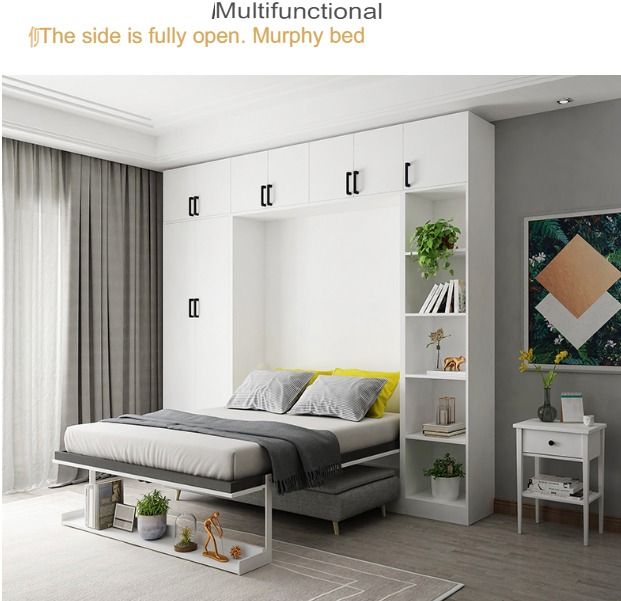 Invisible bed sofa integrated hidden bed wardrobe combination bed multi ...