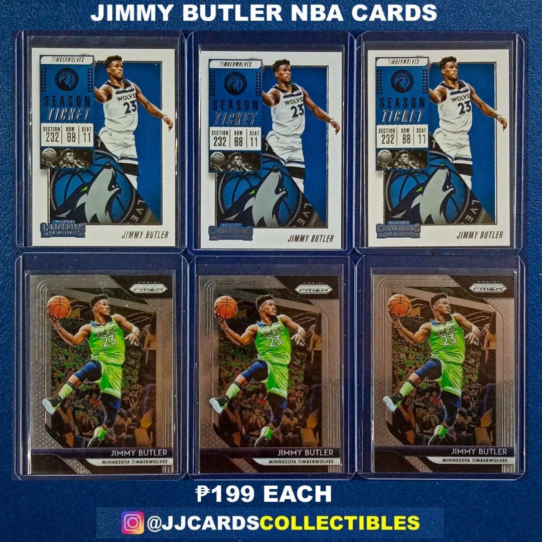Jimmy Butler Contenders & Prizm NBA Cards, Hobbies & Toys, Toys & Games ...