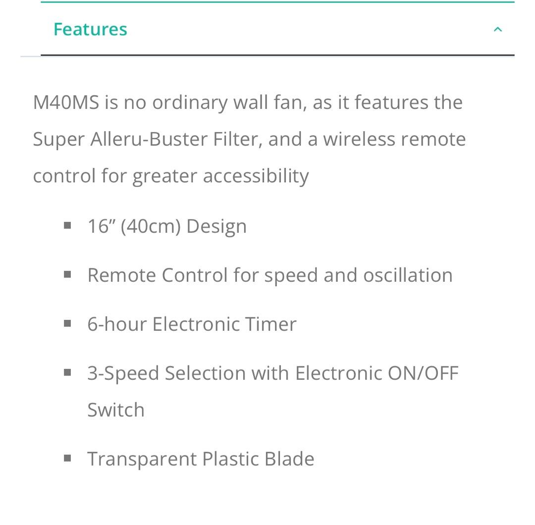 KDK M40MS wall fan 16 inch with remote control, Furniture & Home Living ...