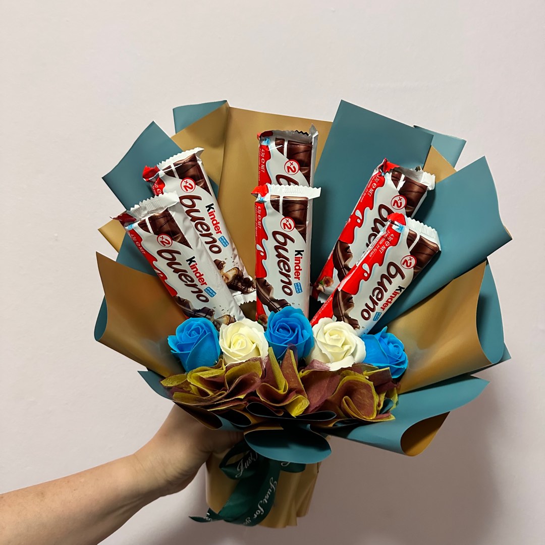 Kinder x soap flowers bouquet, Hobbies & Toys, Stationery & Craft ...