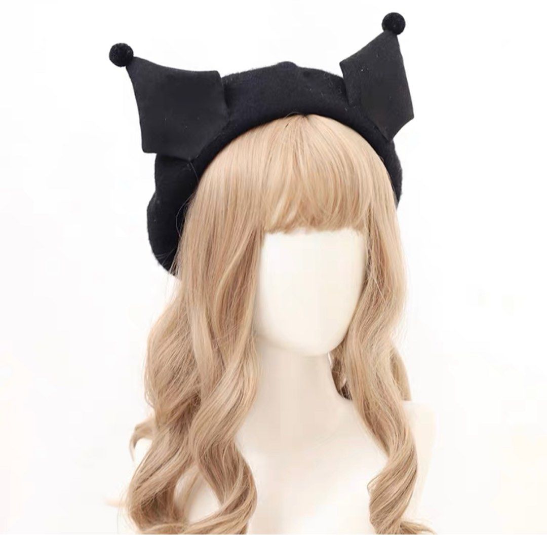 Kuromi beret hat sanrio, Women's Fashion, Watches & Accessories, Hats ...