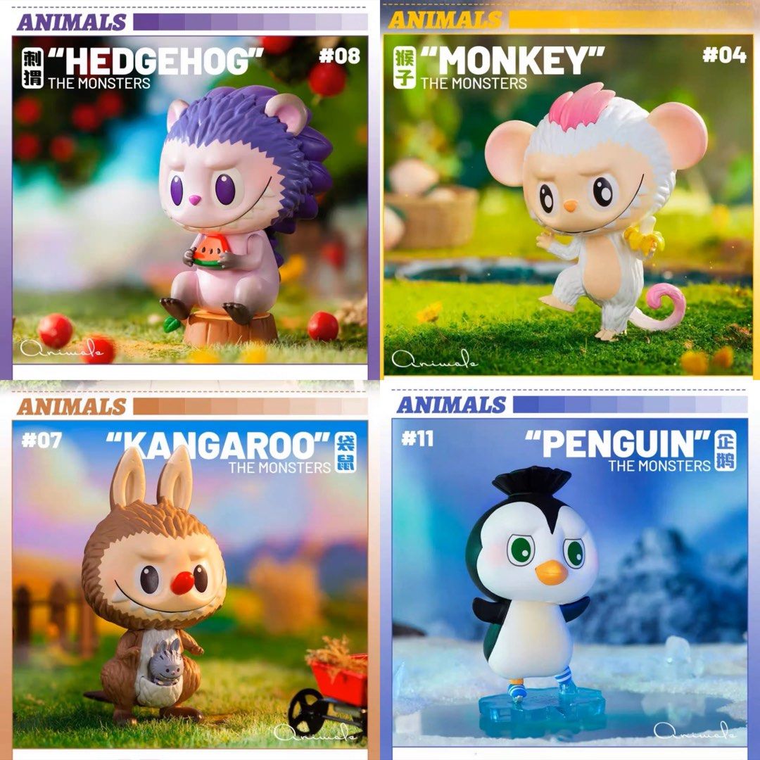 LABUBU ANIMALS THE MONSTERS POPMART / FULL SET / SINGLE BLIND BOX ...