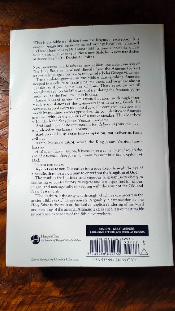 *only 2 copies left* (Brand New) LAMSA Bible | Holy Bible: From the ...