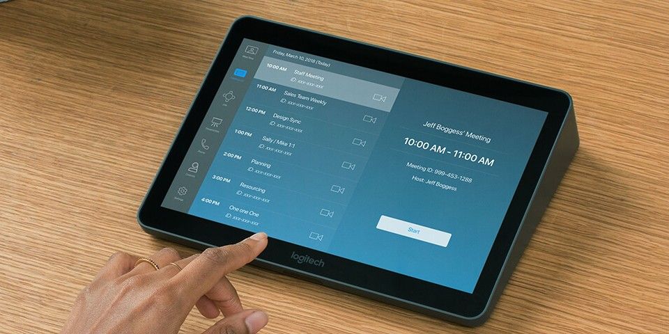 Logitech Tap IP Meeting Room Touch Controller and Rally Mic Pod ...