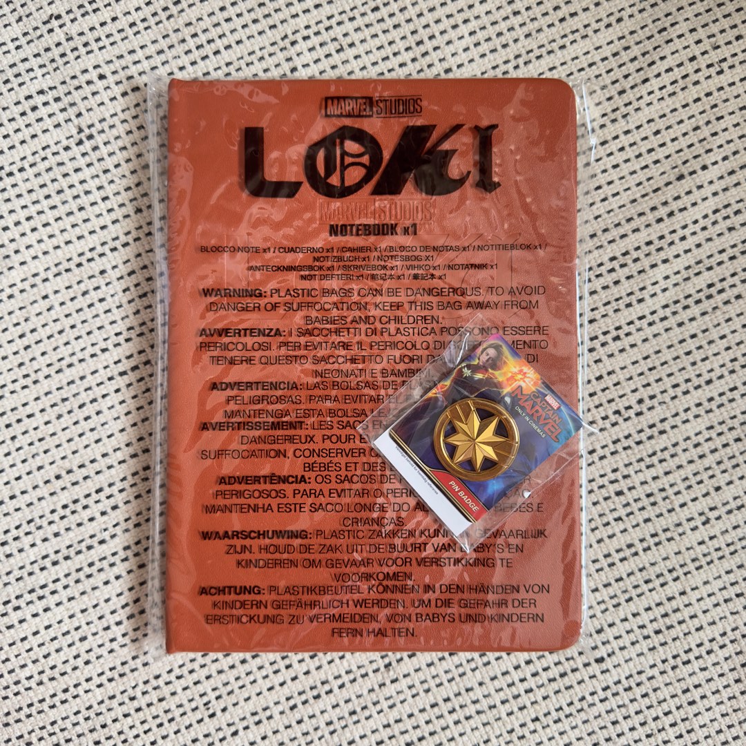 Loki Marvel Studios TVA Notebook (from disney +) with Captain Marvel ...