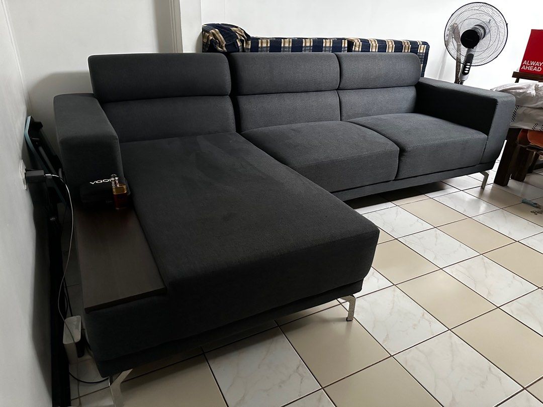 L-SHAPE SOFA (MANDAUE), Furniture & Home Living, Furniture, Sofas on Carousell