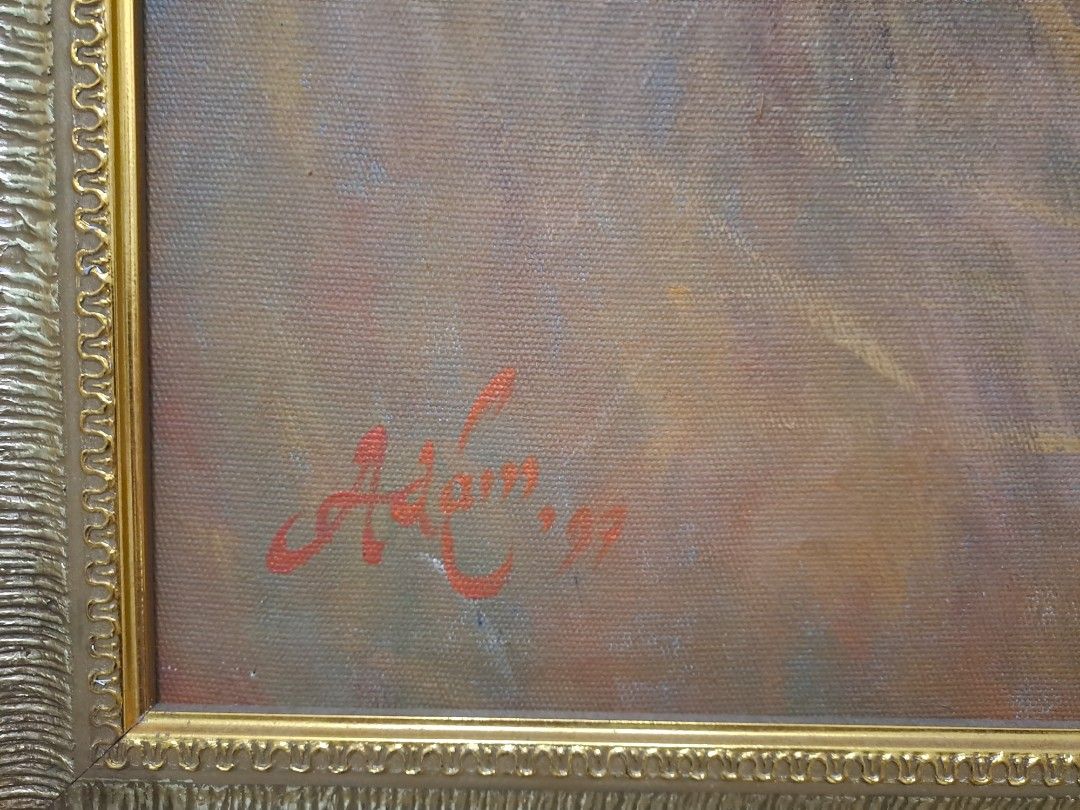 Lukisan Adam Lay., Antik, Pajangan di Carousell