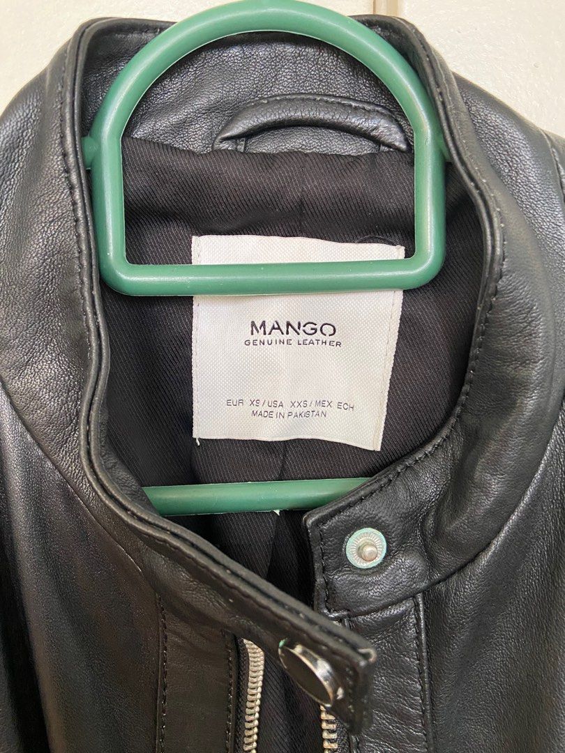 Mango genuine leather jacket, Women's Fashion, Coats, Jackets and ...