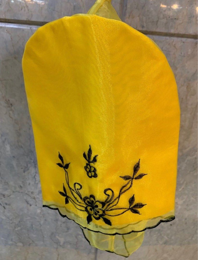 Modern Filipiniana Yellow Bolero and Black Skirt Set, Women's Fashion ...