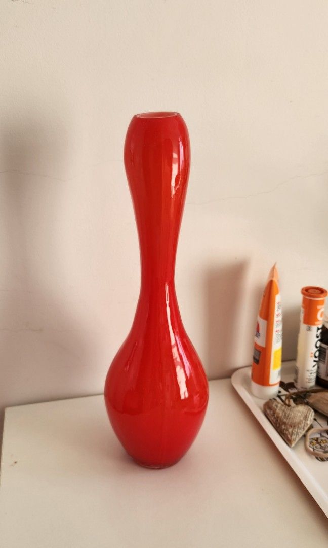 Modern red vase, Furniture & Home Living, Home Decor, Vases ...