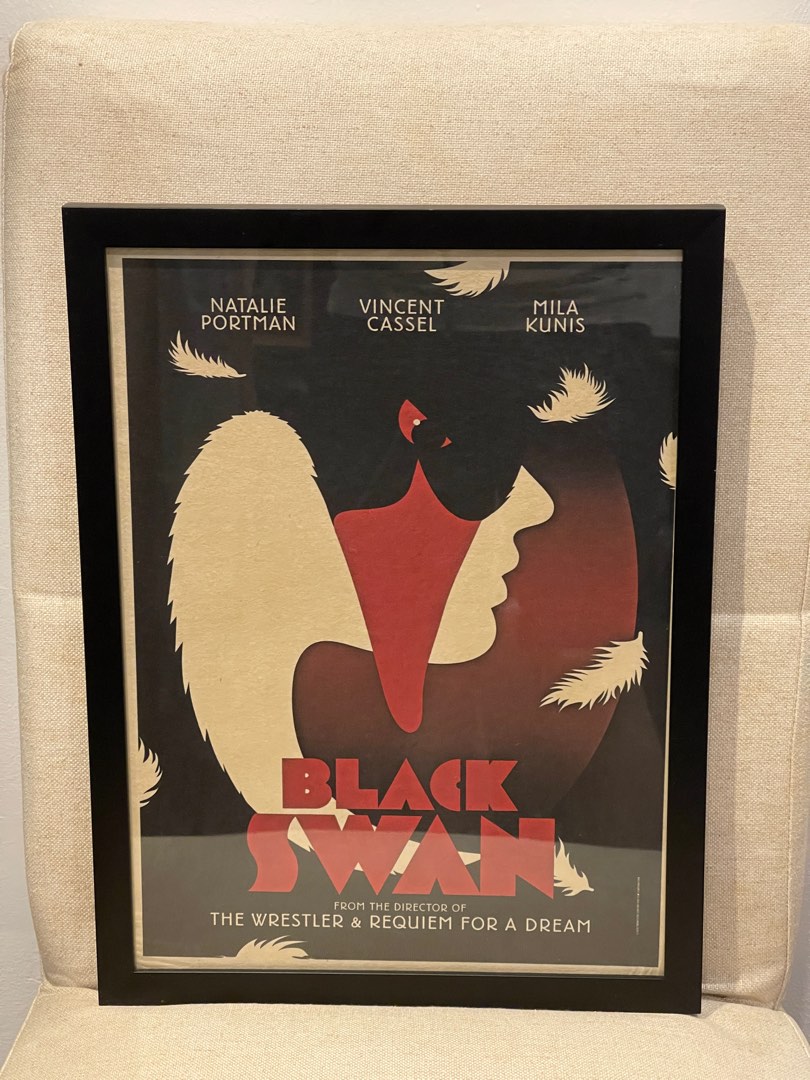 Movie poster “Black Swan” 32x42cm with frame, Furniture & Home Living ...