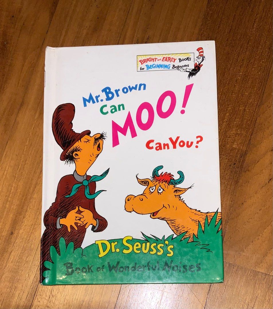 Mr Brown Can Moo Can You? Dr Seuss hardcover book, Hobbies & Toys ...