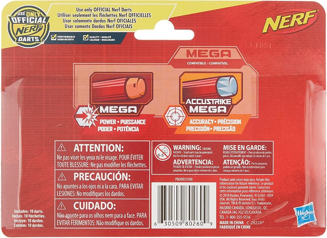 NERF N-Strike Mega Bullets Refill (10 Pack) on Carousell