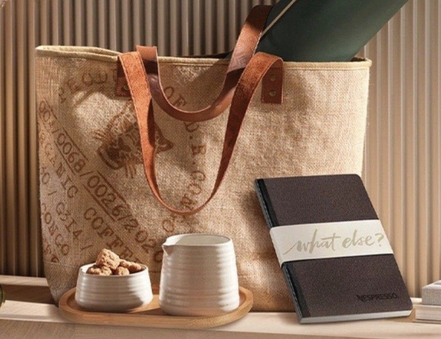 Nespresso Jute Tote Bag Set Exclusive, Women's Fashion, Bags & Wallets ...
