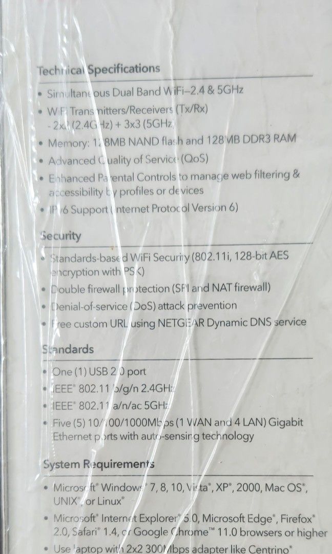 Netgear R6260 Router (Brand New), Computers & Tech, Parts & Accessories ...