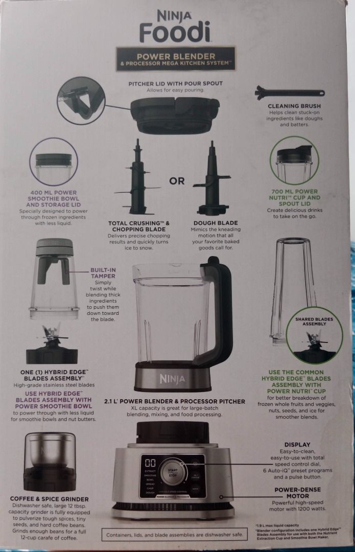 Ninja Foodie power blender and kitchen system, TV & Home Appliances ...